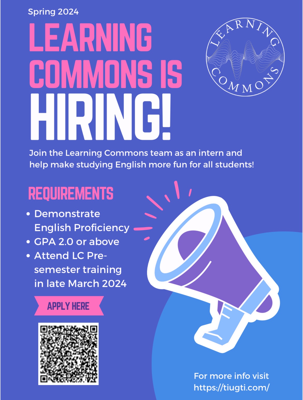The LC is Now Hiring – GTI ENGLISH